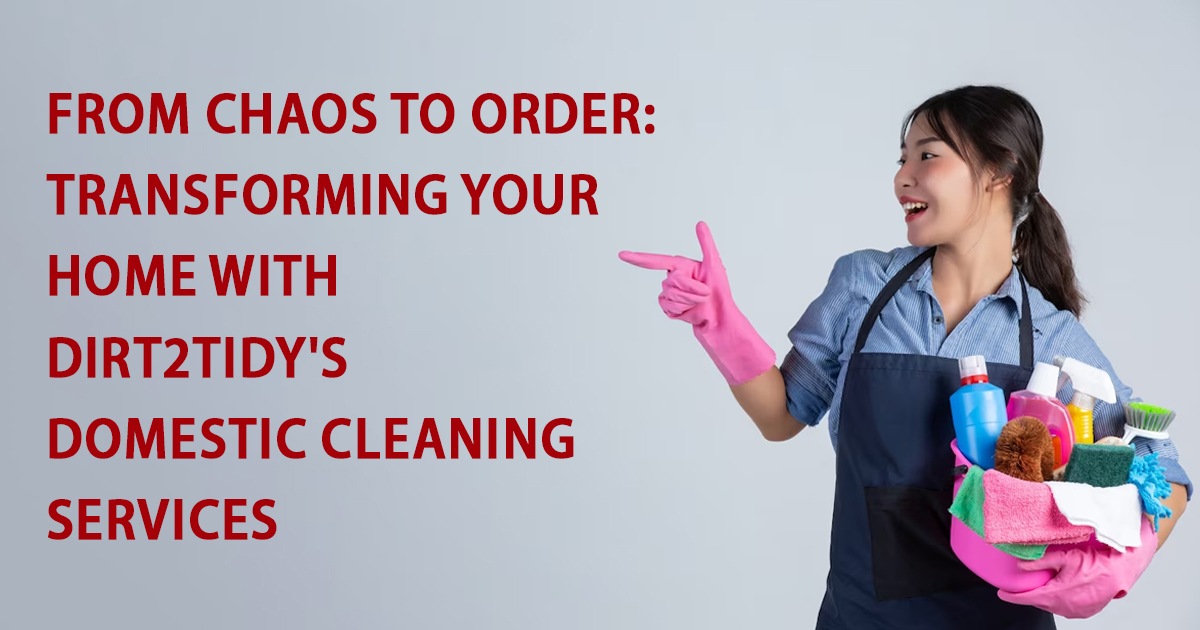 Dirt2Tidy's Domestic Cleaning Services - From Chaos to Order ...